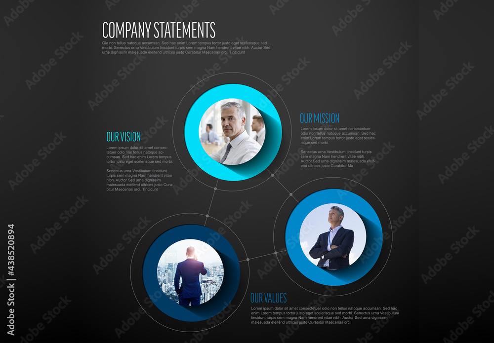 Company Profile Statement – Mission, Vision and Values with Photos ...