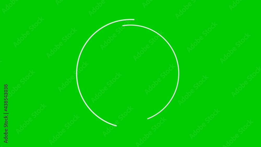 Rotating circle border animation on green screen. chroma key,flat 4k ...