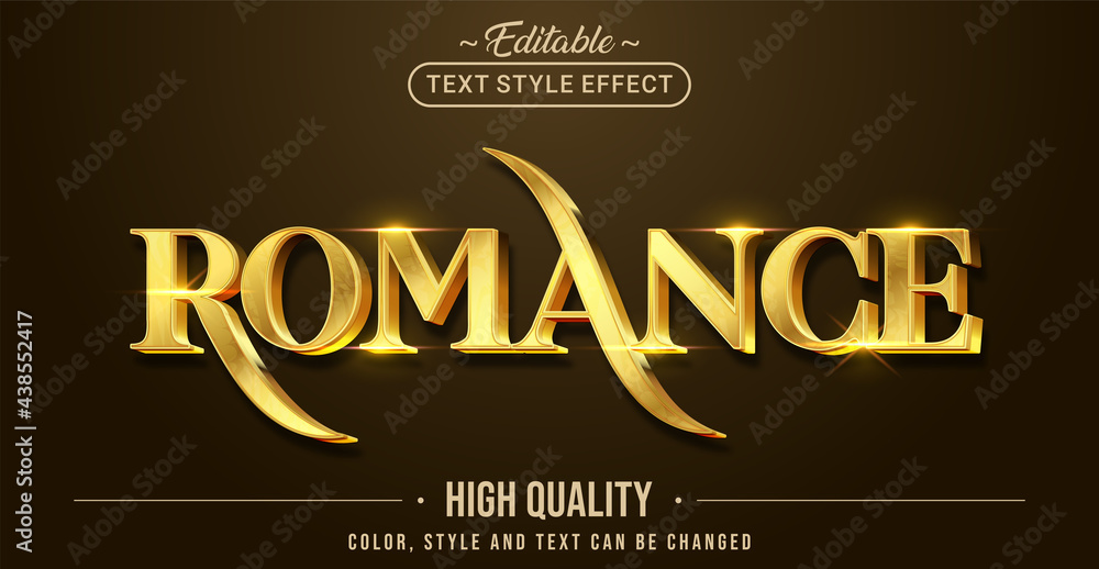 Editable text style effect - Romance text style theme. Stock Vector ...