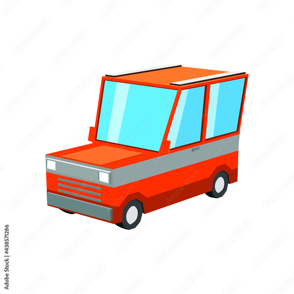 cartoon car isolated on white background Stock Vector | Adobe Stock