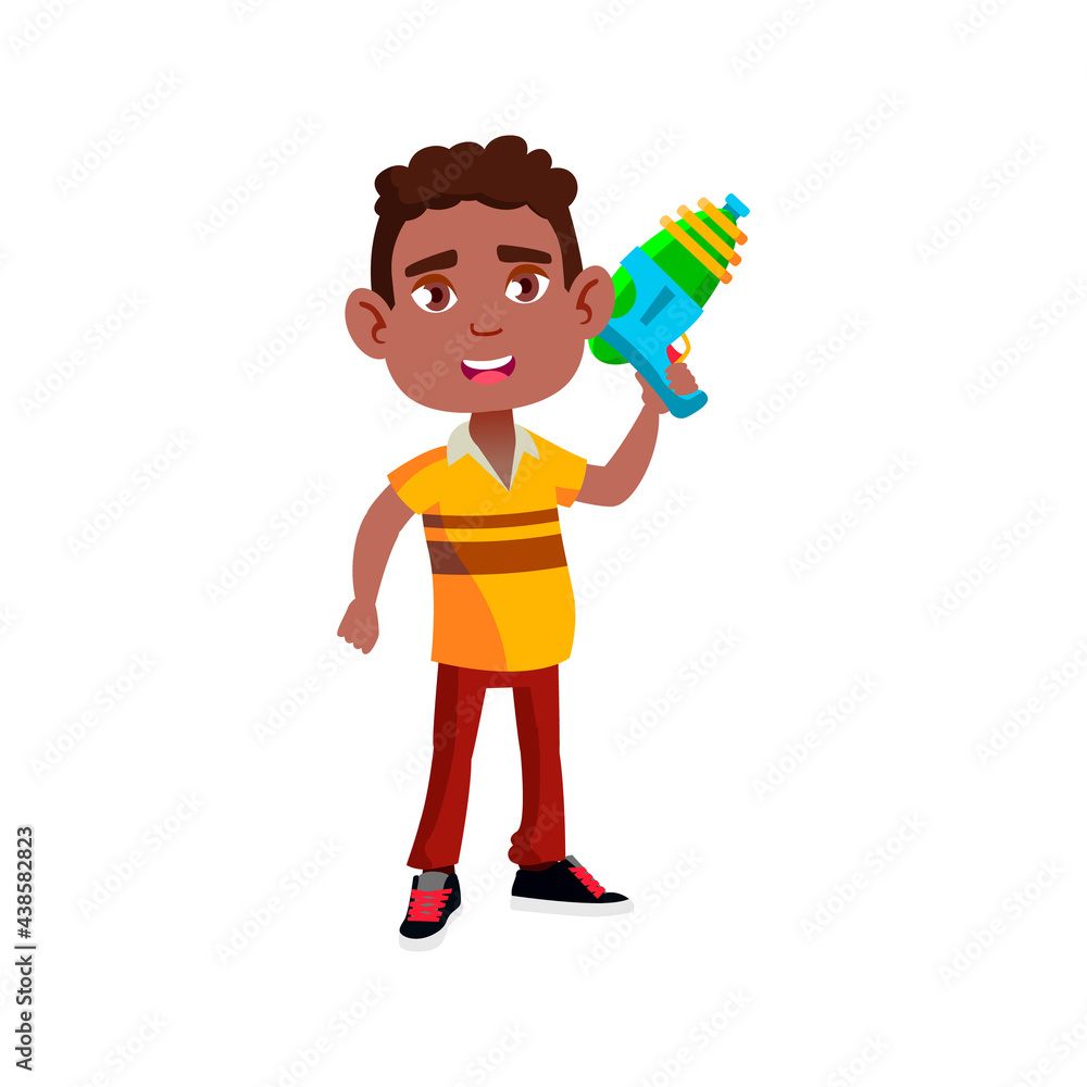 smiling asian boy play laser tag with friends cartoon vector. smiling ...
