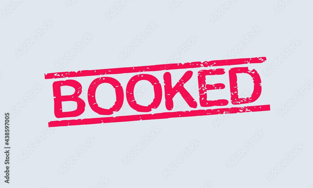 booked sign rubber stamp icon Stock Vector | Adobe Stock