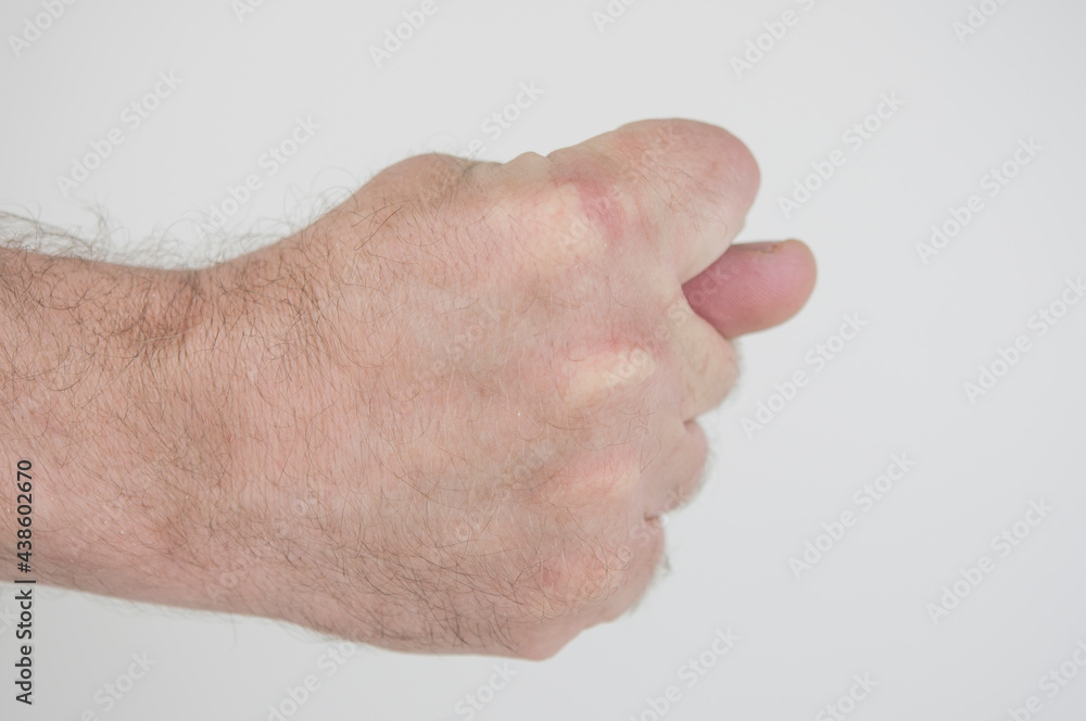separated fig sign - hand gesture on white background Stock Photo ...