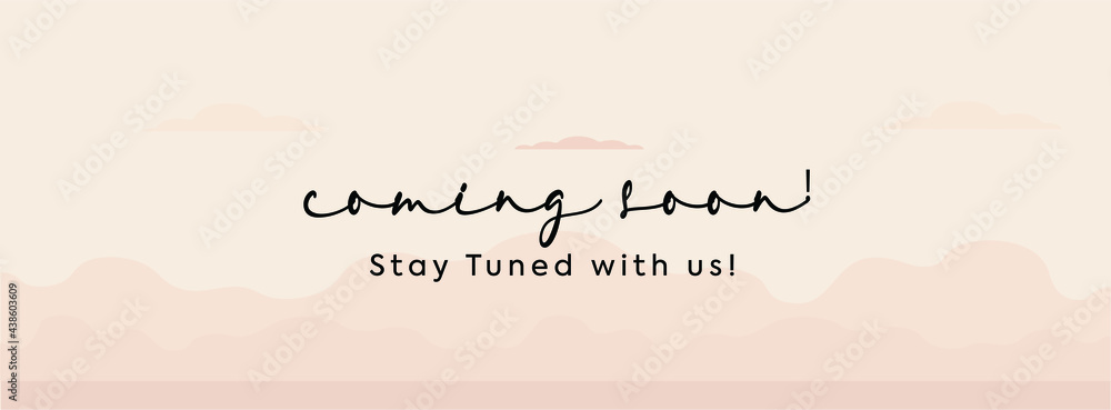 Coming soon. coming soon announcement banner or cover. coming soon hand ...