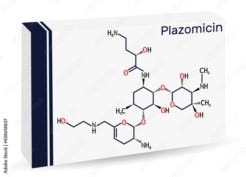 Plazomicin, molecule. It is aminoglycoside antibiotic used for urinary ...