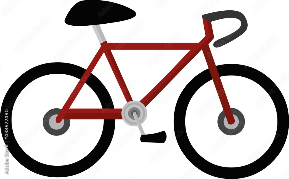 Vector illustration of a bicycle emoticon Stock Vector | Adobe Stock