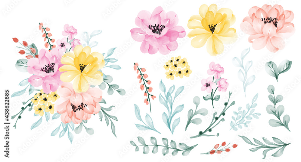 Yellow And Pink Flower Clip Art