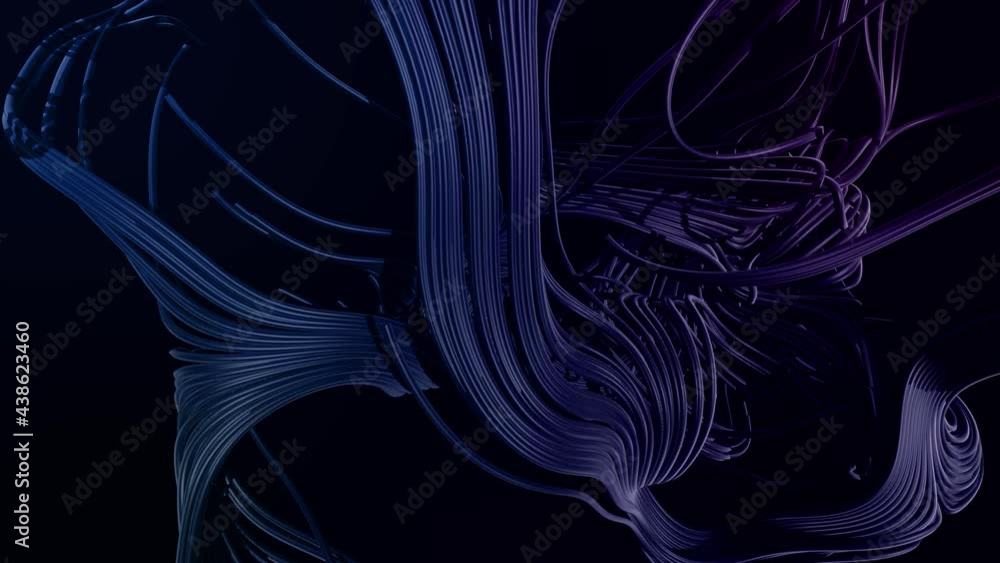 4k abstract looped bg. Multicolor flash of curved lines. Concept of ...