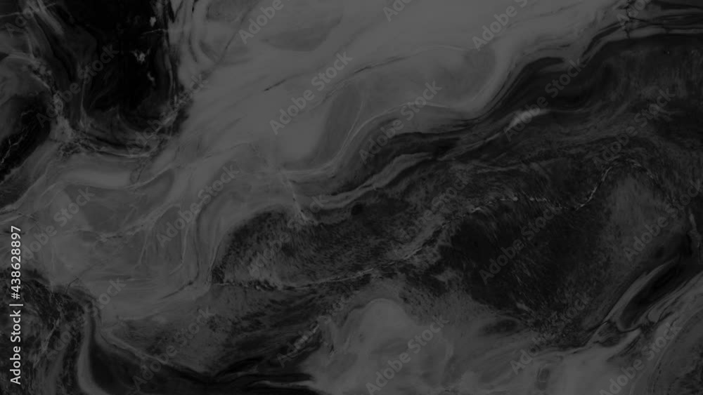 Animation of vibrant coloured grey liquid flowing in hypnotic motion on ...