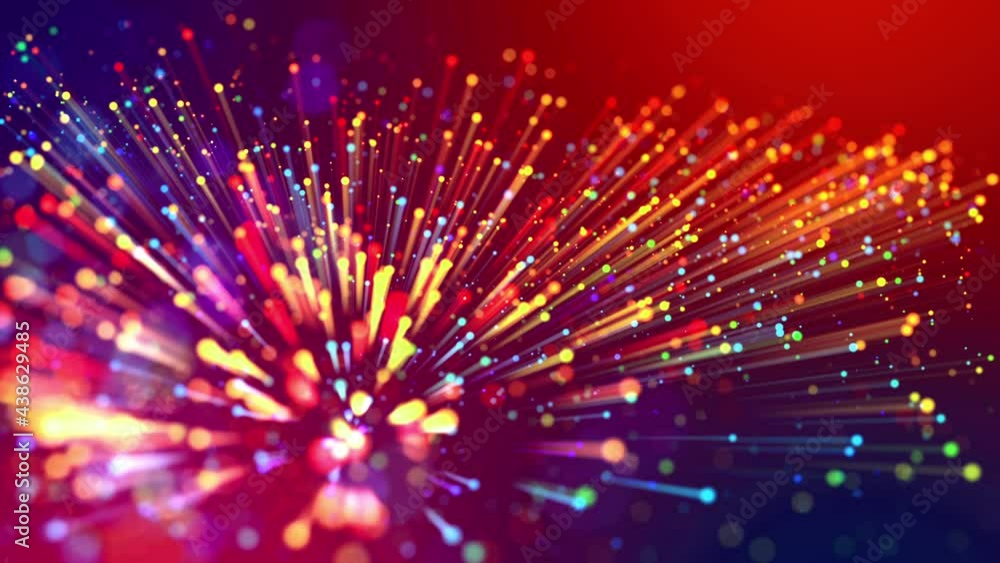 4k abstract creative background with multicolor light rays like laser ...