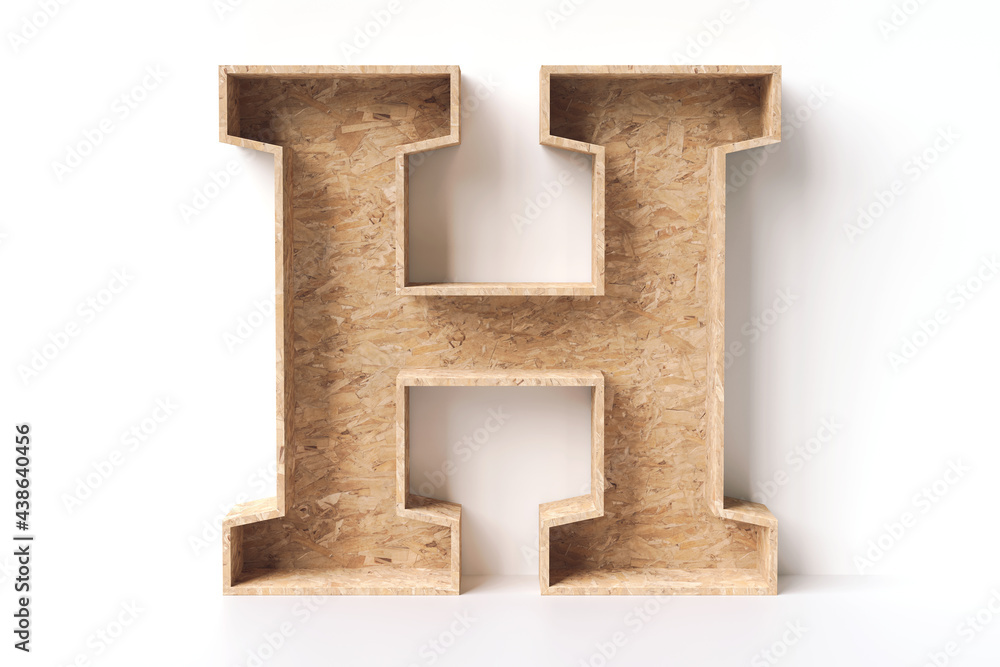 Recycled wood font letter H nice for an interior design concept. High ...