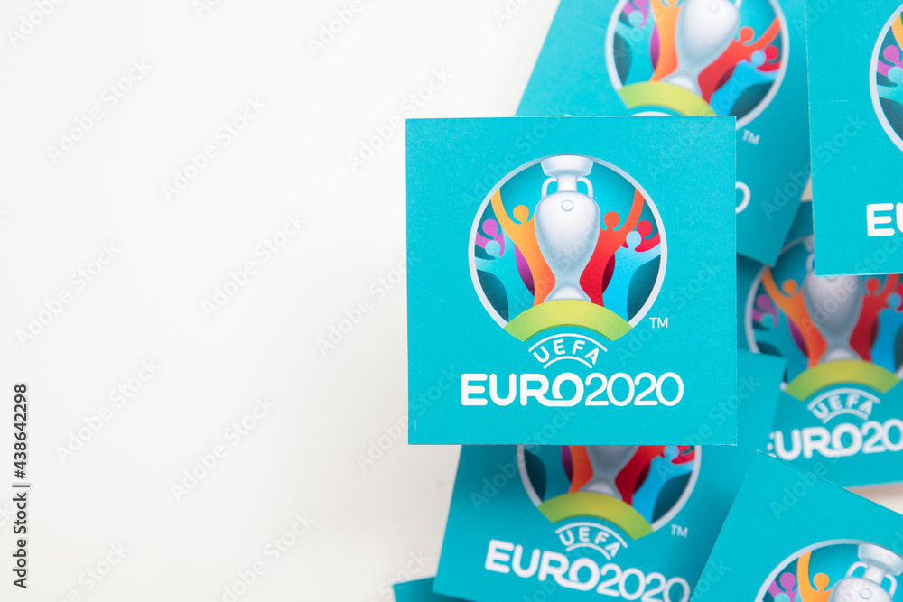 LONDON, UK - June 2021: Logo for the 2020 UEFA european championship ...
