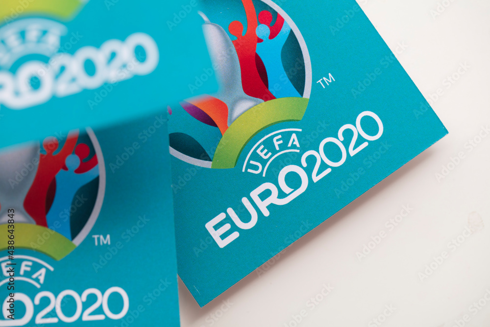 LONDON, UK - June 2021: Logo for the 2020 UEFA european championship ...