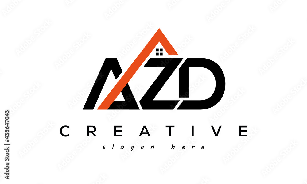 AZD letters real estate construction logo vector Stock Vector | Adobe Stock