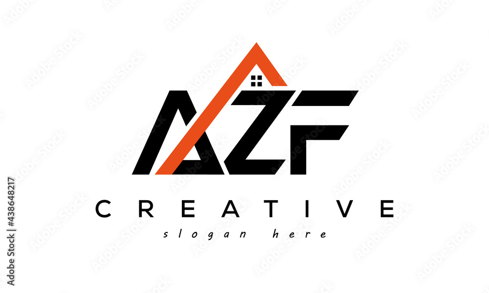 AZF letters real estate construction logo vector Stock Vector | Adobe Stock