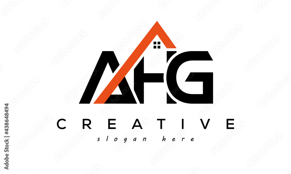 AHG letters real estate construction logo vector Stock Vector | Adobe Stock