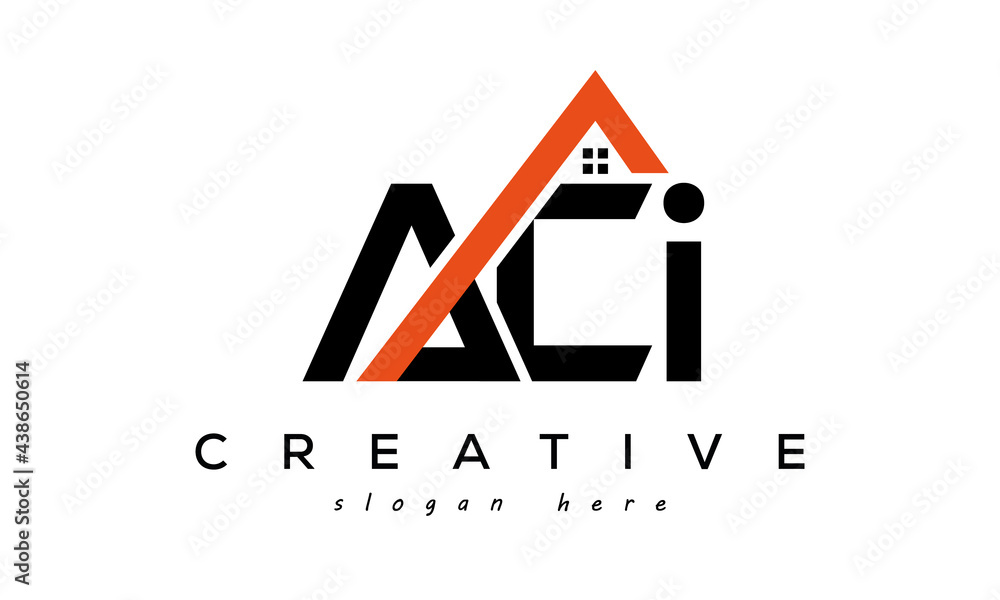 ACI letters real estate construction logo vector Stock Vector | Adobe Stock