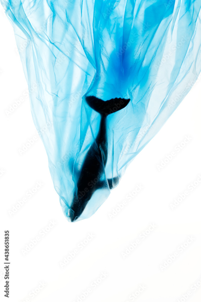 Plastic pollution creative concept advertise for campaign save oceans ...