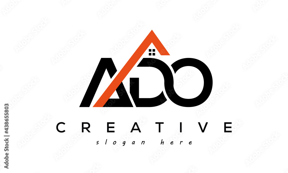 ADO letters real estate construction logo vector Stock Vector | Adobe Stock