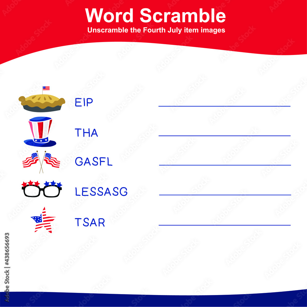Spelling Word Scramble Game Summer Edition. Worksheet for learning ...