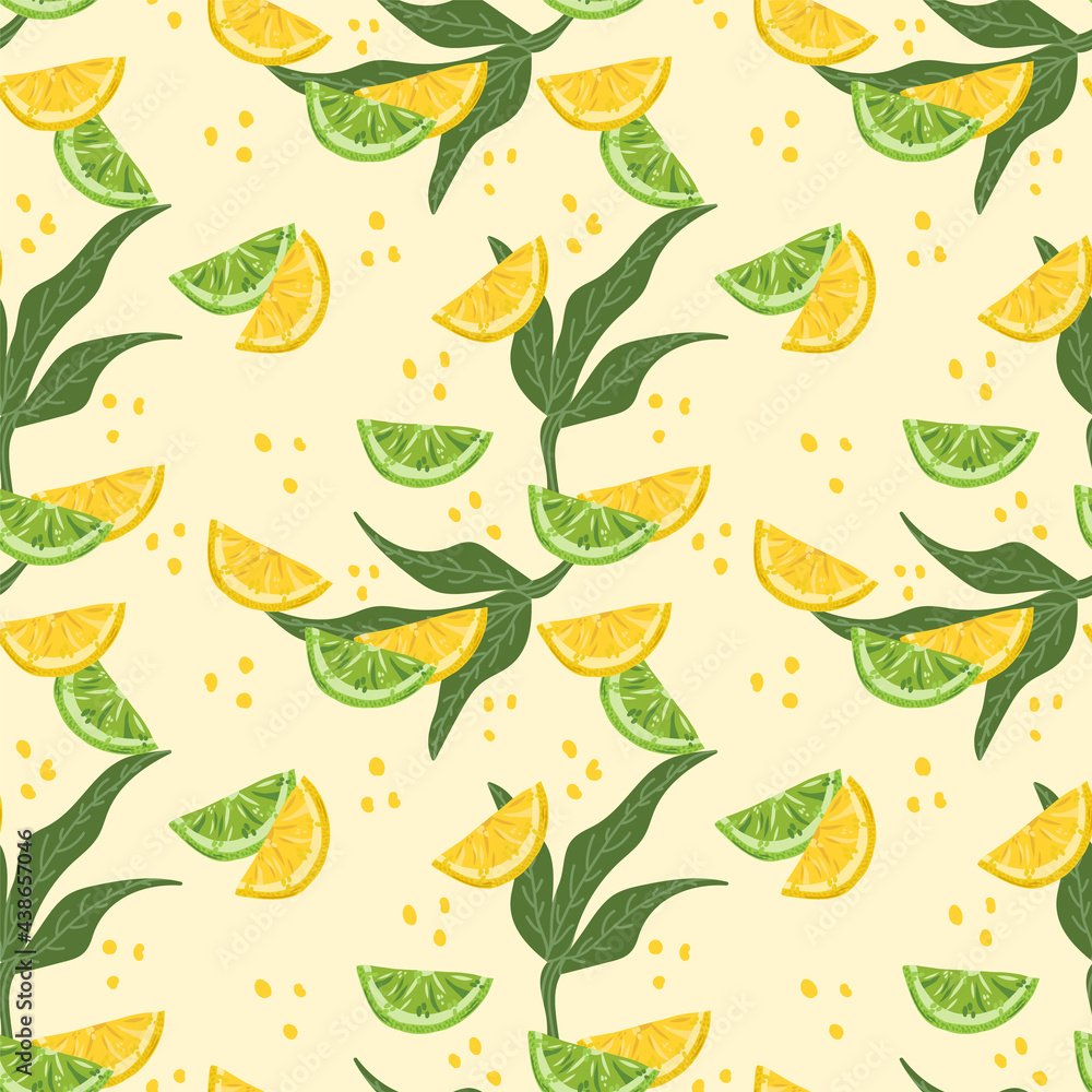 Modern background with citrus fruits. Vector background with juicy ...