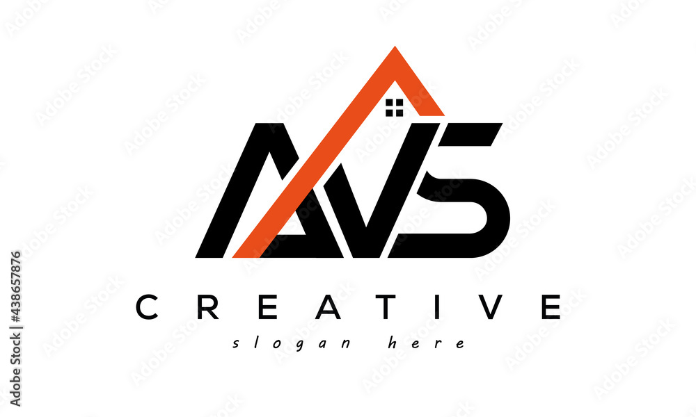 AVS letters real estate construction logo vector Stock Vector | Adobe Stock