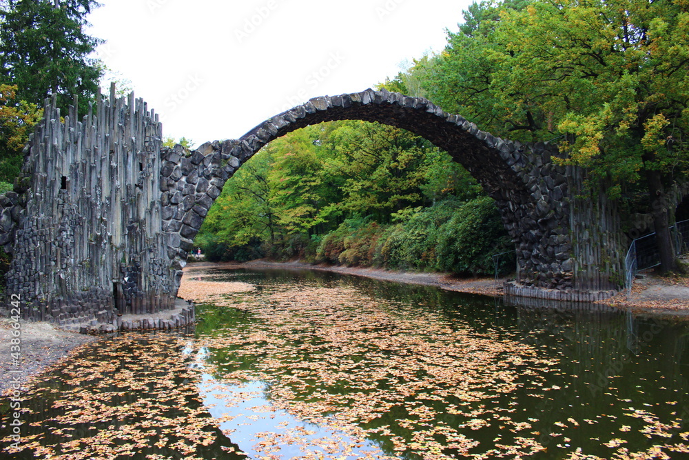 Rakotzbrücke, Bridge in Gablenz, Saxony, Germany Stock Photo | Adobe Stock