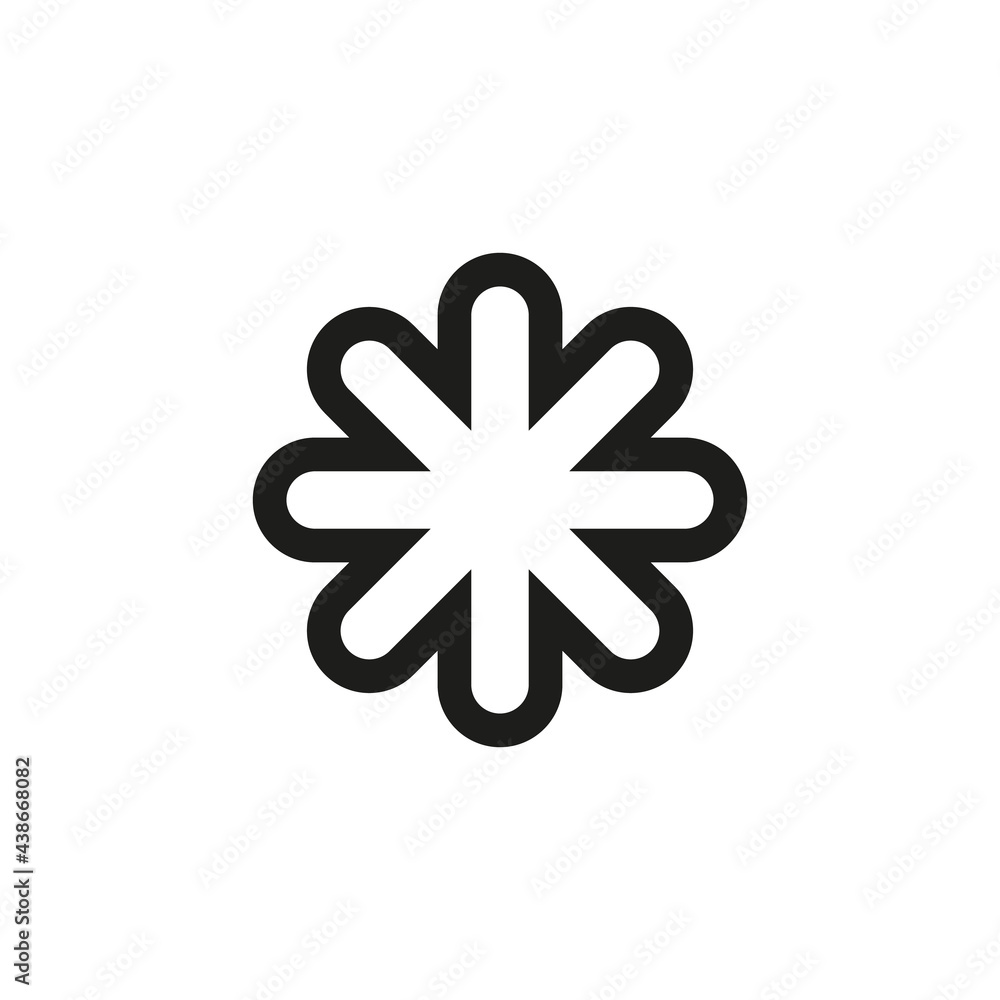 Asterisk sign icon for website and mobile UI design. Stock Vector ...