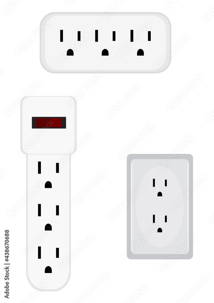 Outlets receptacle set vector svg illustration Stock Vector | Adobe Stock
