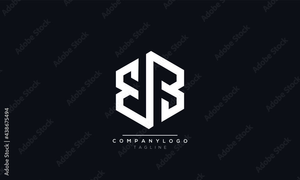 EB initials monogram letter text alphabet logo design Stock Vector ...