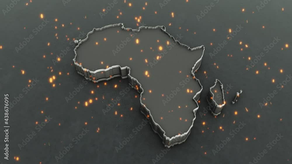 3D animation of the map of africa continent Stock Video | Adobe Stock