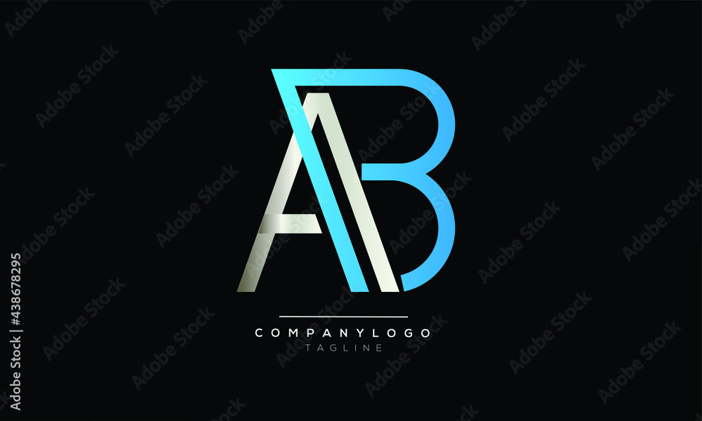 AB initials monogram letter text alphabet logo design Stock Vector ...