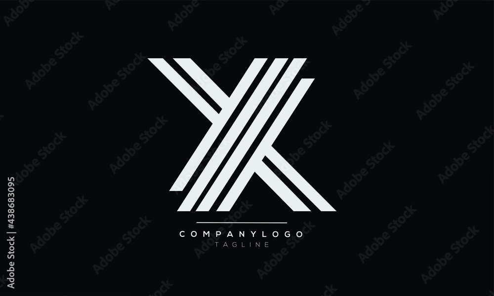 YK initials monogram letter text alphabet logo design Stock Vector ...