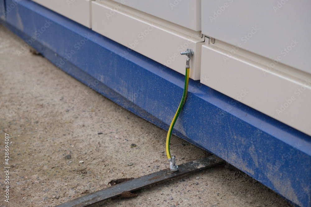 ground wire on a building close-up Stock Photo | Adobe Stock