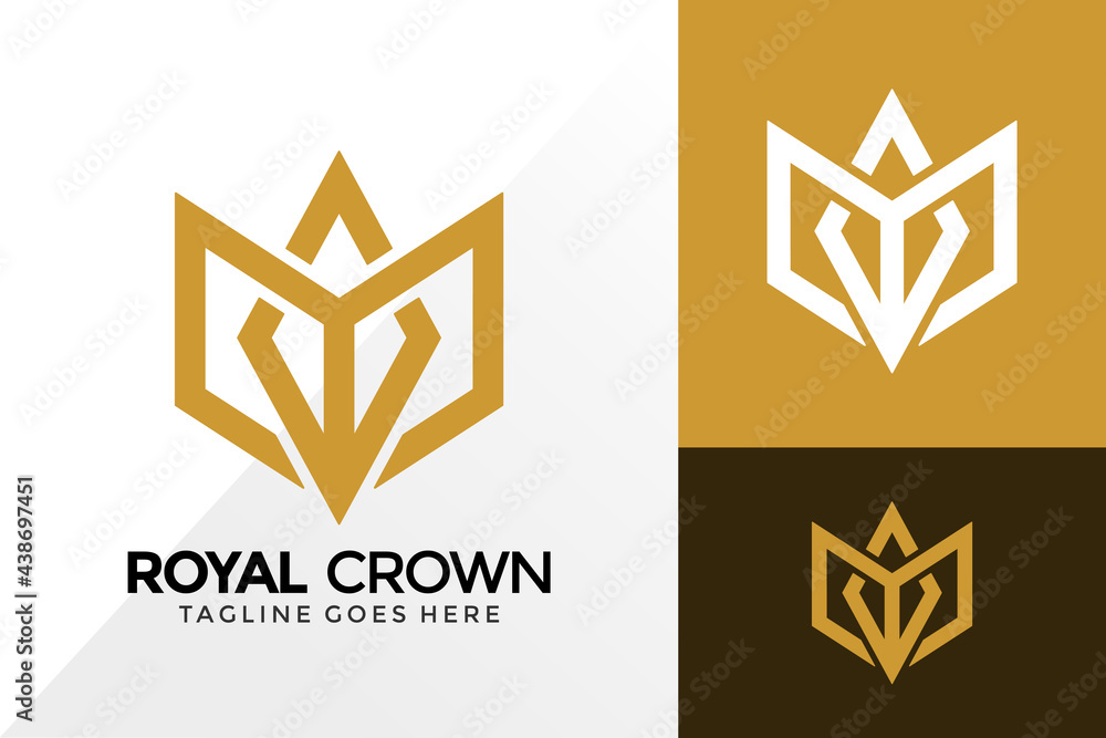 Royal Crown Logo Design, Brand Identity Logos Designs Vector ...
