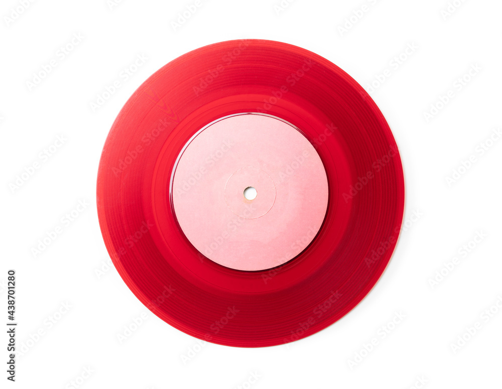 Early 1970s see through red single EP record or analog disc ( 45 rpm ...
