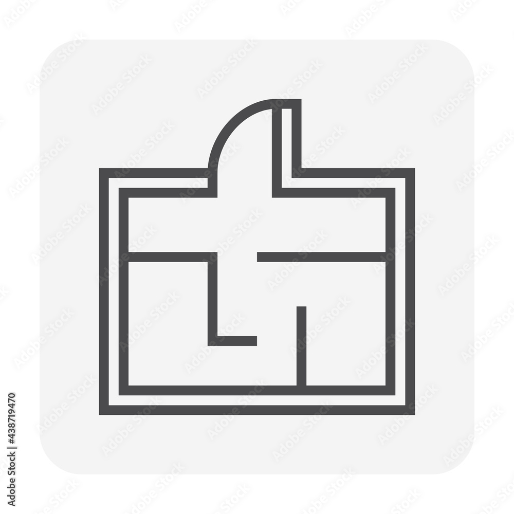 Floor plan or floorplan vector icon design in top view. That drawing ...