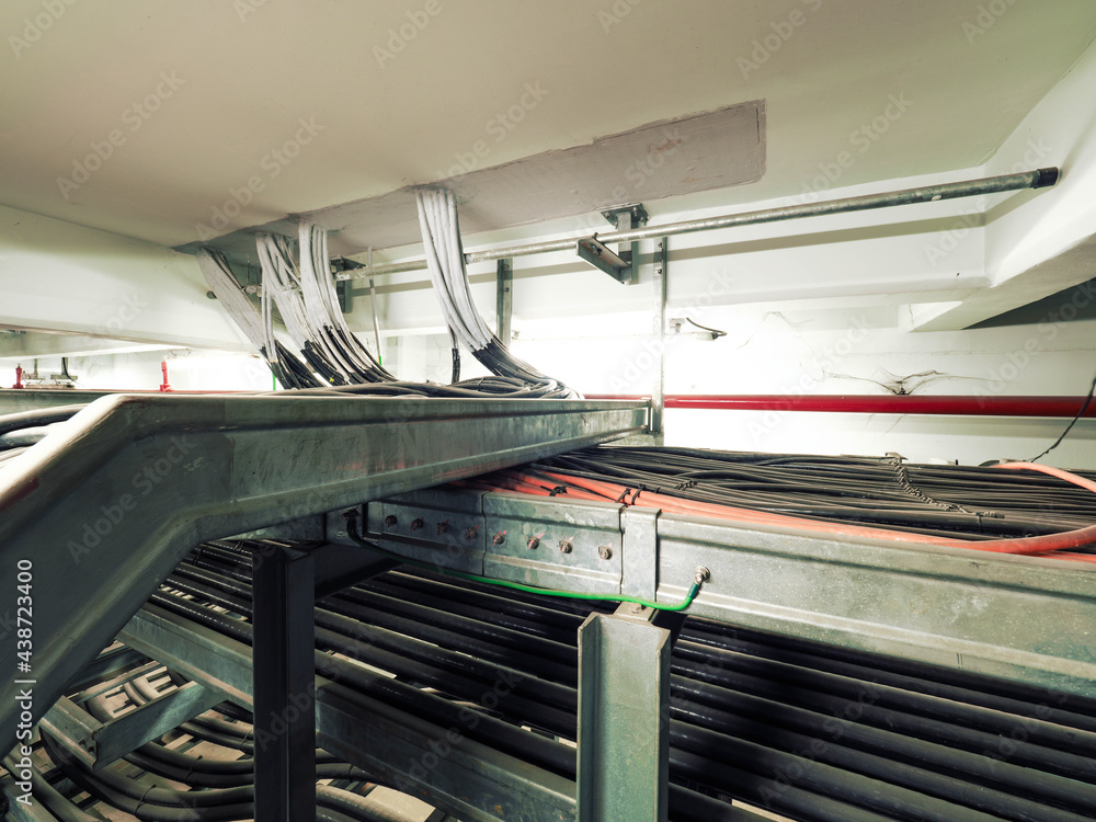 Power cables and instrument cables were installed with cable trays in ...