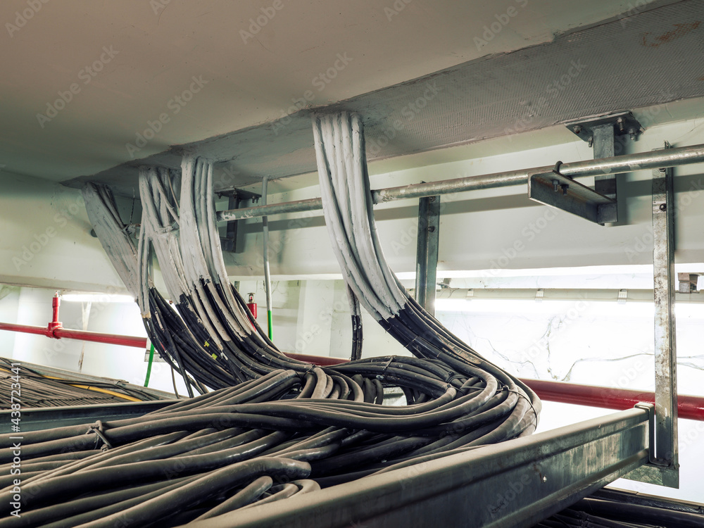 Power cables and instrument cables were installed with cable trays in ...