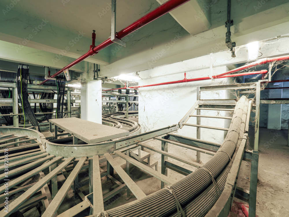 Power cables and instrument cables were installed with cable trays in ...