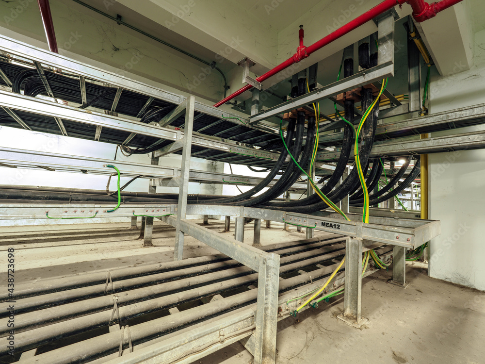 Power cables and instrument cables were installed with cable trays in ...