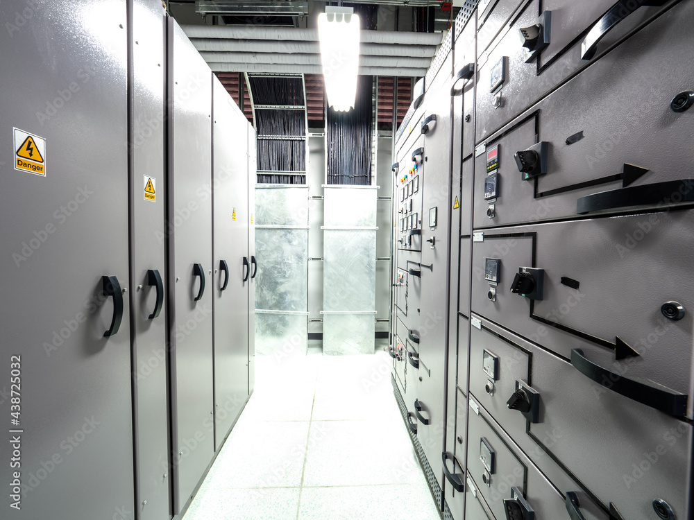 Electrical switchgear, Industrial electrical switch panel at substation ...