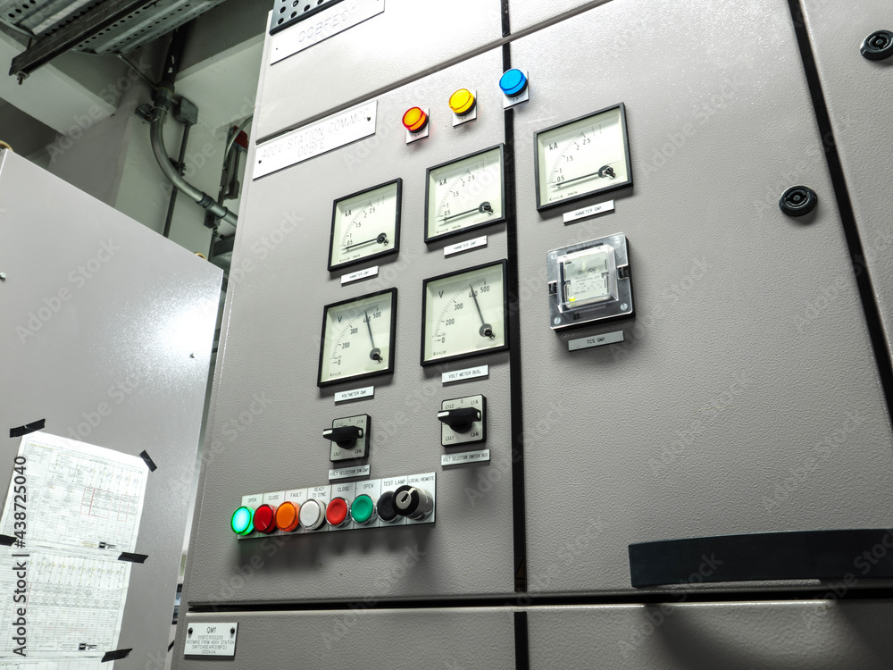 Electrical switchgear, Industrial electrical switch panel at substation ...
