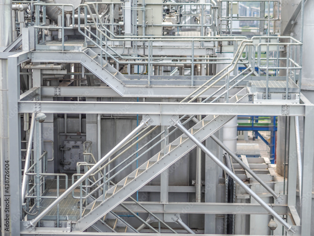Ladder of step were used in power plant. Stock Photo | Adobe Stock