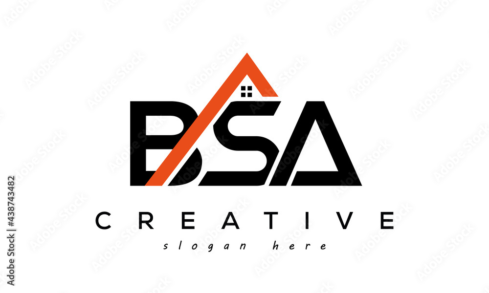 BSA letters real estate construction logo vector Stock Vector | Adobe Stock