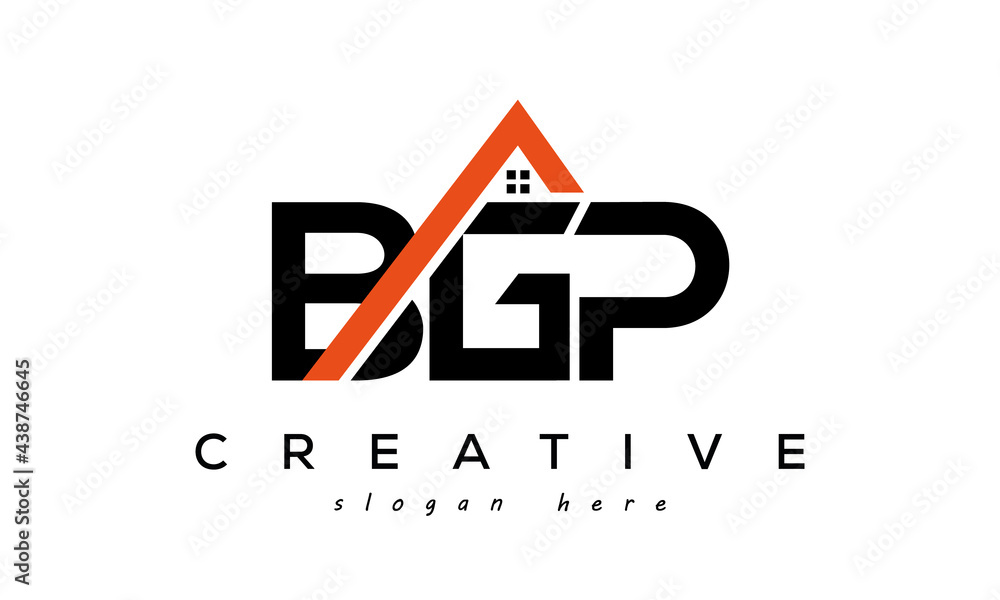 BGP letter real estate construction logo vector Stock Vector | Adobe Stock