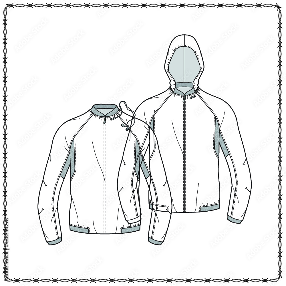 Editable fashion garment flat sketch for creating new designs mockup ...