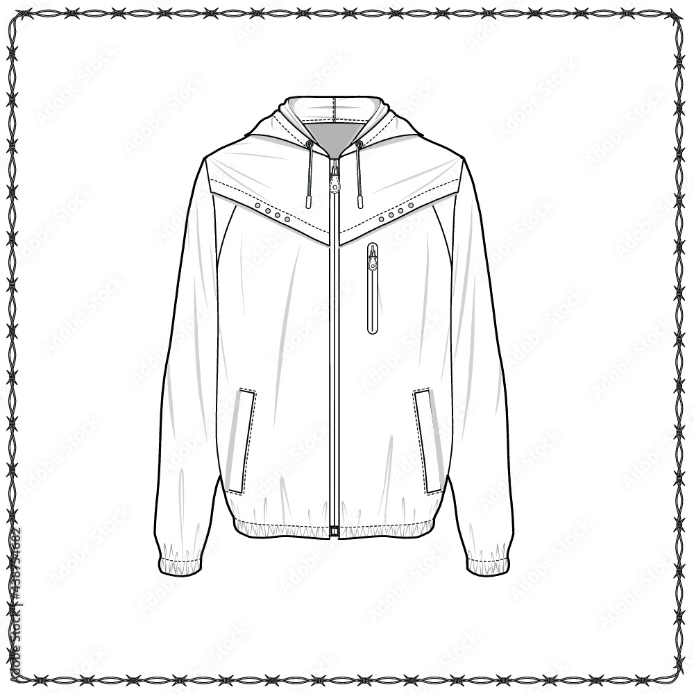 Editable fashion garment flat sketch for creating new designs mockup ...