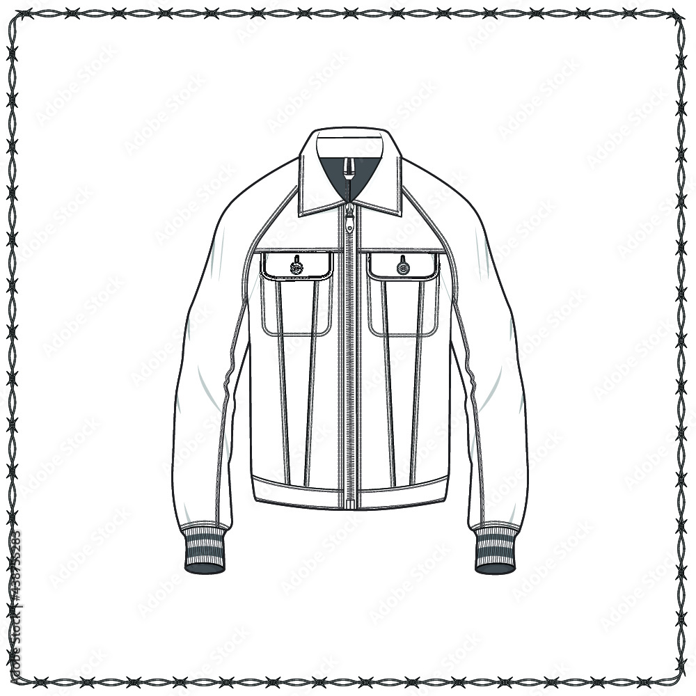 Editable fashion garment flat sketch for creating new designs mockup ...