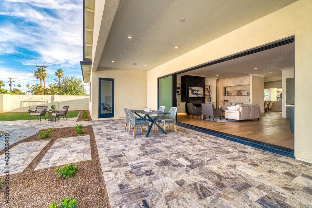 Luxury Back Patio Stock Photo | Adobe Stock